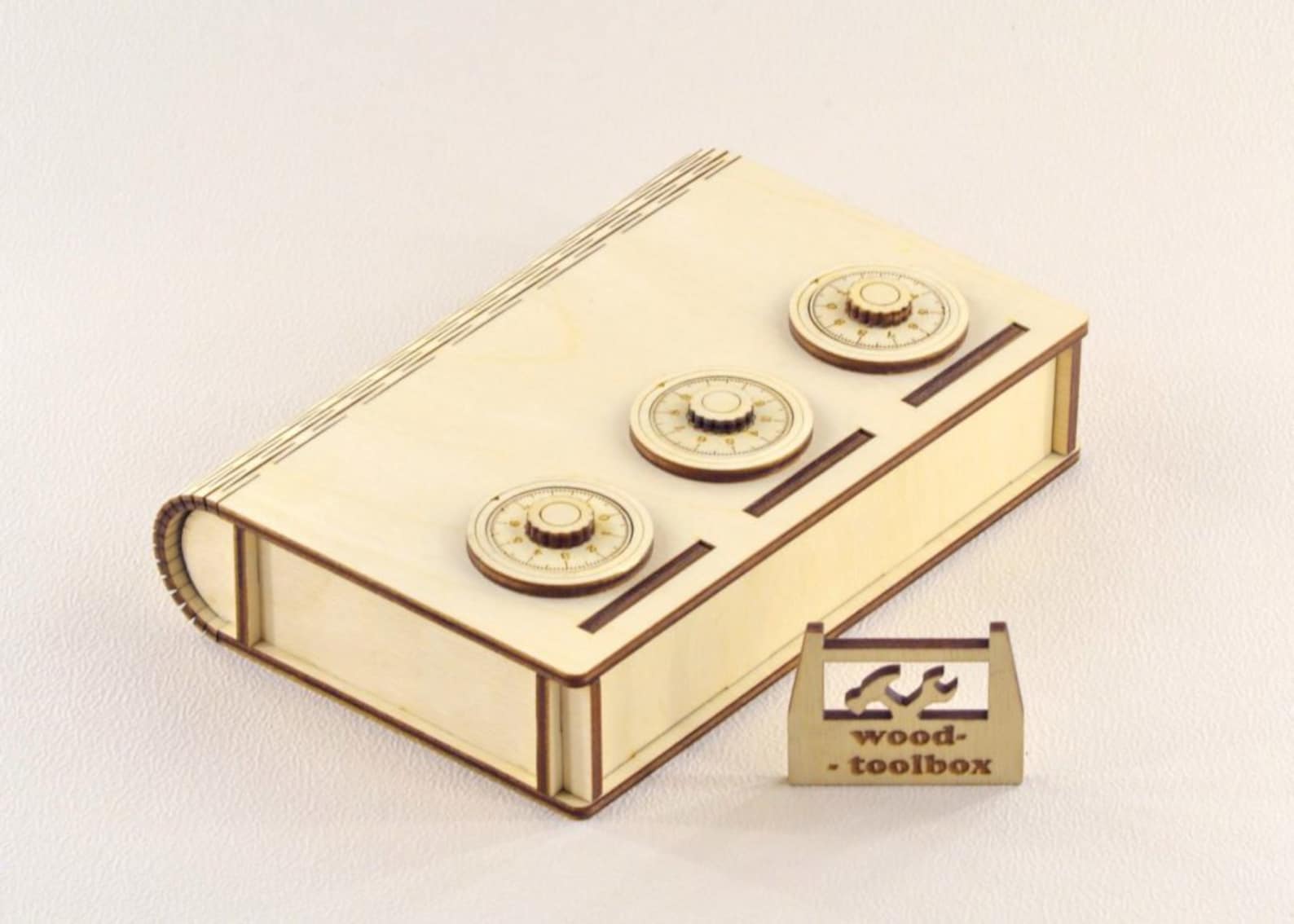 Coded Wooden Personal Book Safe Gift Box With Live Hinge Design - Etsy