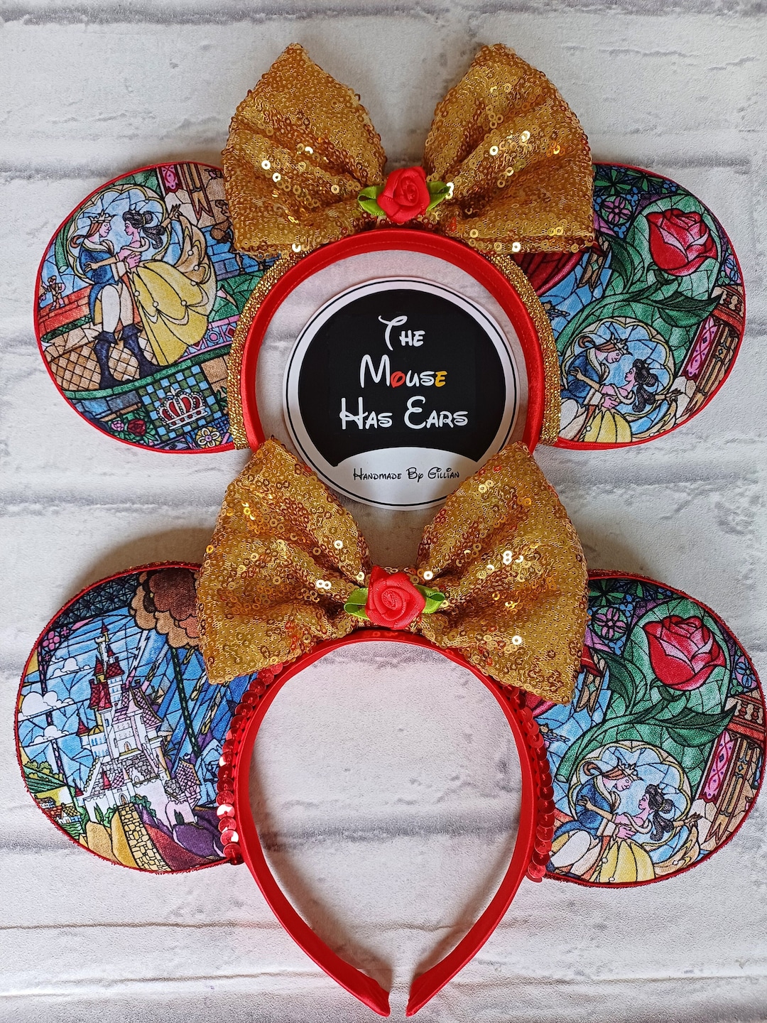 Beauty and the Beast Stained Glass Ears - Etsy