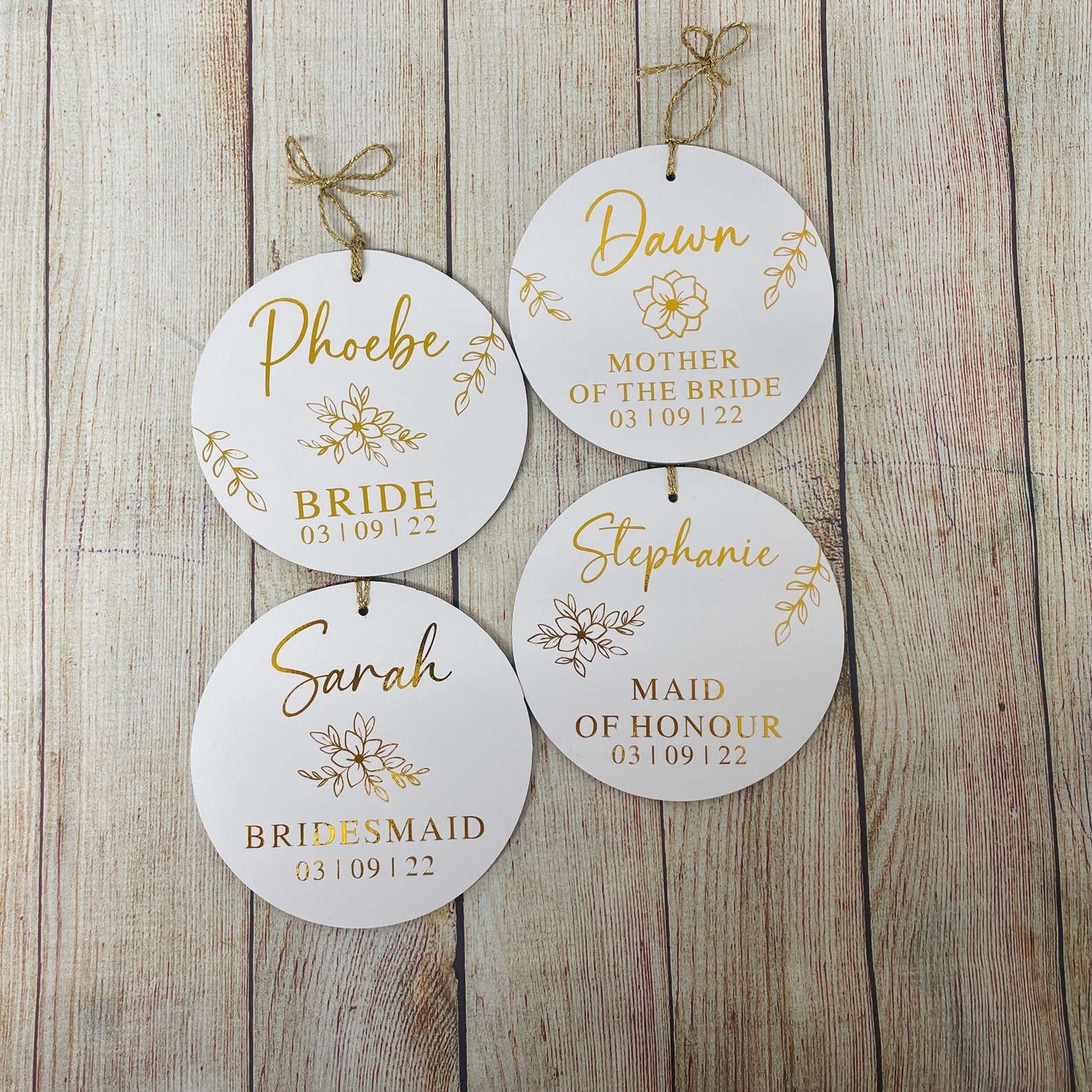 Personalised Wedding Dress Hanger Tag | Bridal Party Dress Labels - Etsy