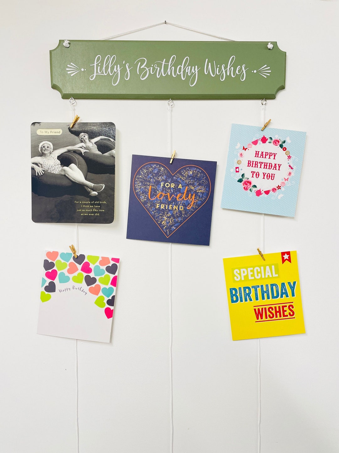 Birthday Card Holder | Birthday Card Hanging Sign | Birthday Card ...