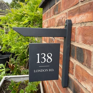 Customisable Hanging House Number Sign | Weatherproof New Home Gift ...