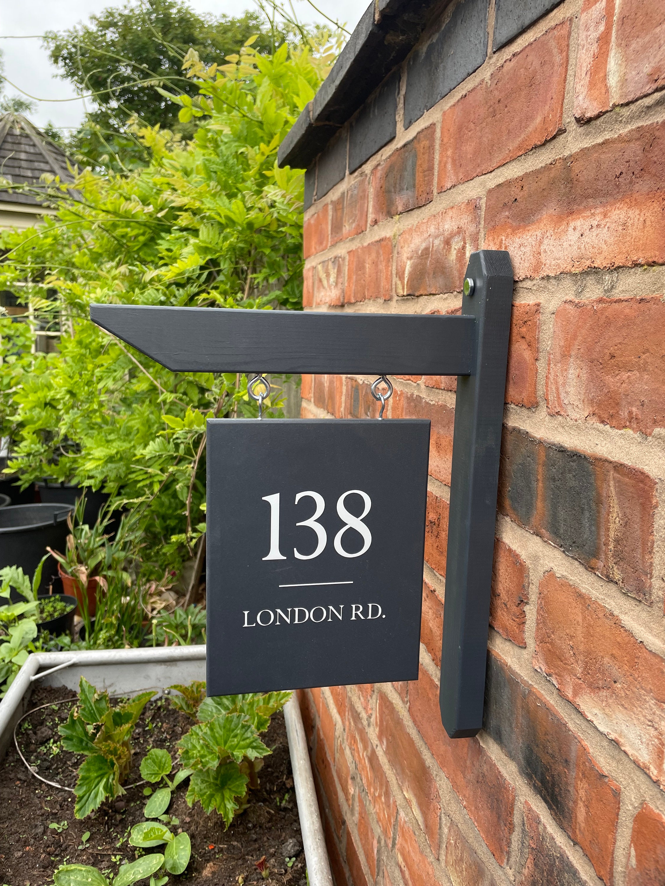 Customisable Hanging House Sign House Number Sign New Home - Etsy