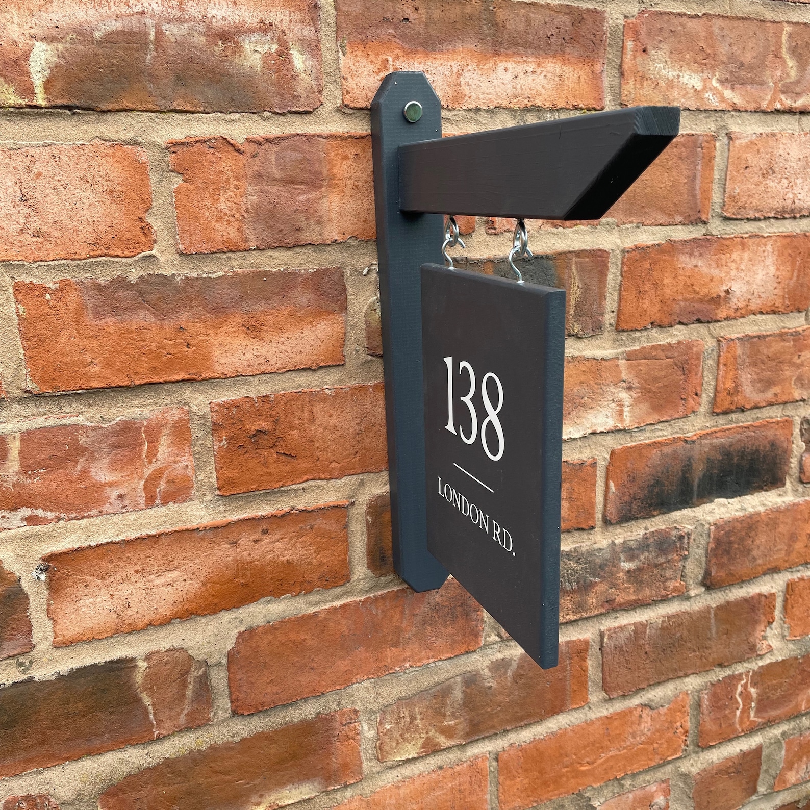 Customisable Hanging House Sign, House Number Sign, New Home Gift - Etsy UK