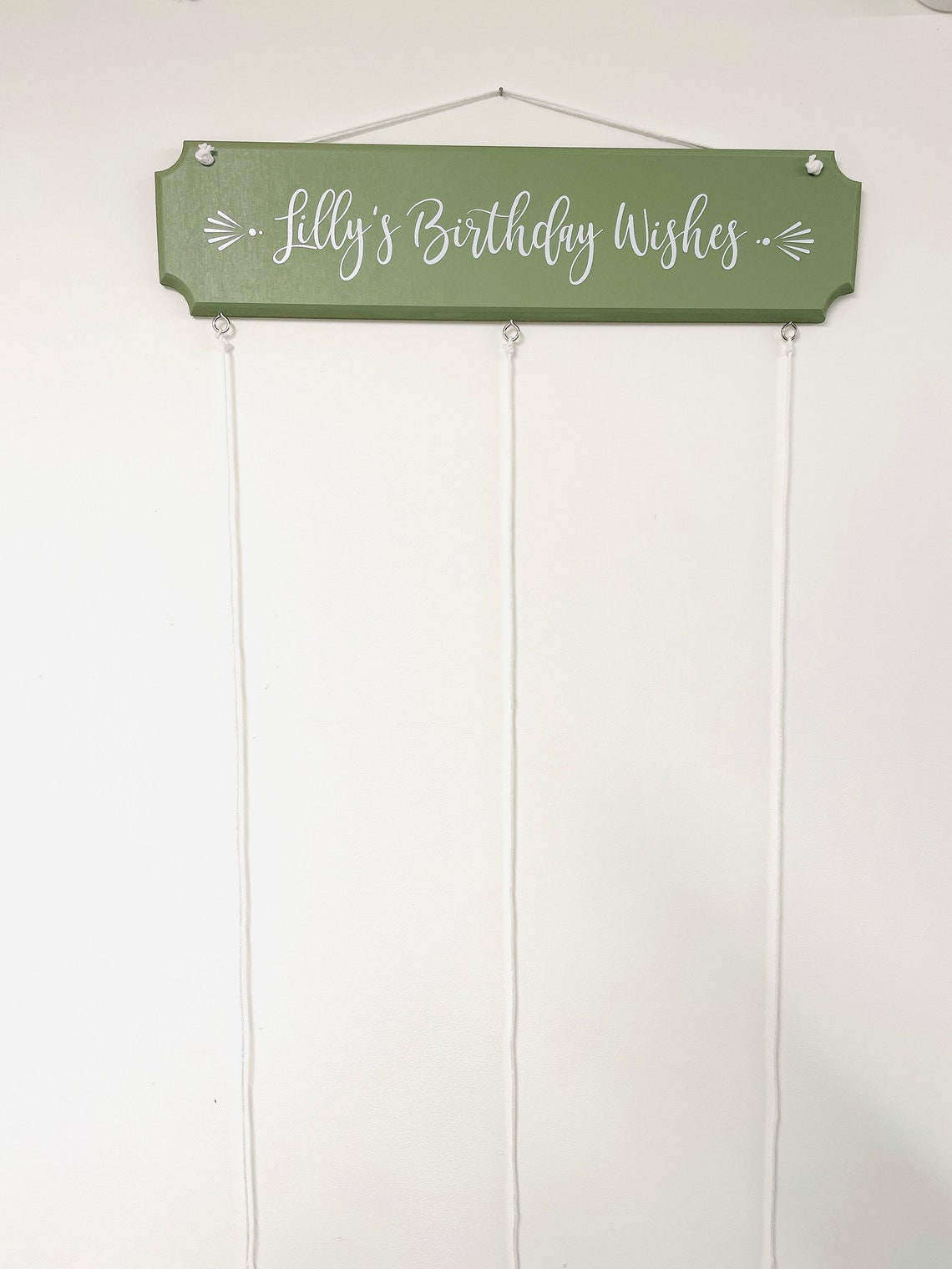 Custom Birthday Card Holder: Hanging Greetings Card Display - Etsy