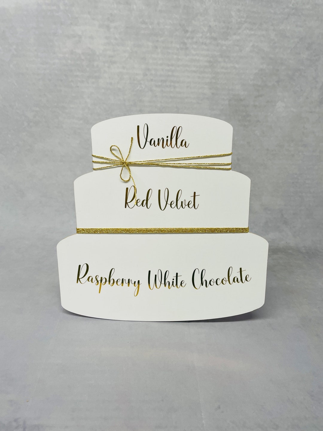 Customisable Wedding Cake Menu Sign | Wedding Cake Flavour Display ...