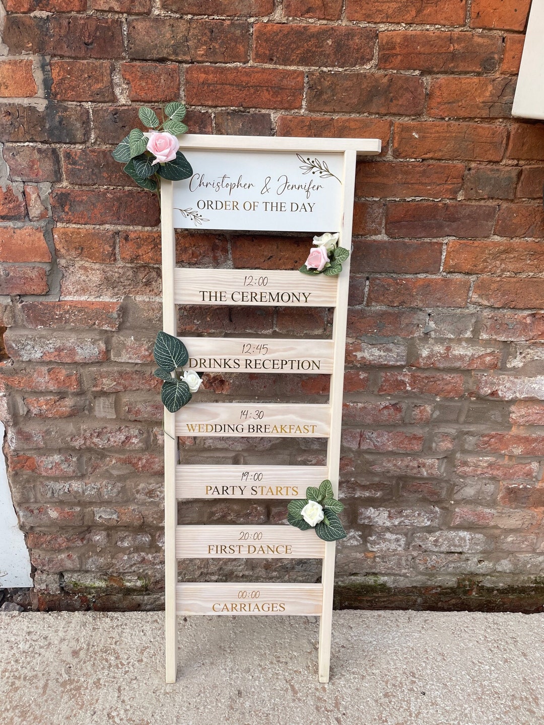 Customisable Wedding Order the Day | Order of Events Signage | Rustic ...