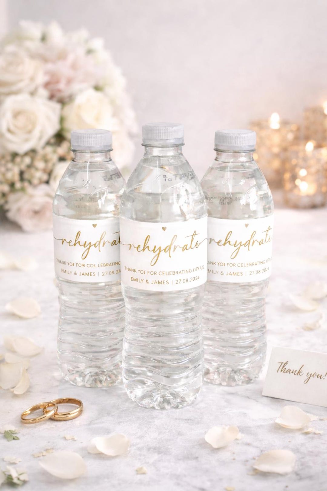 Wedding Water Bottle Labels – “rehydrate” End of Night Favours ...