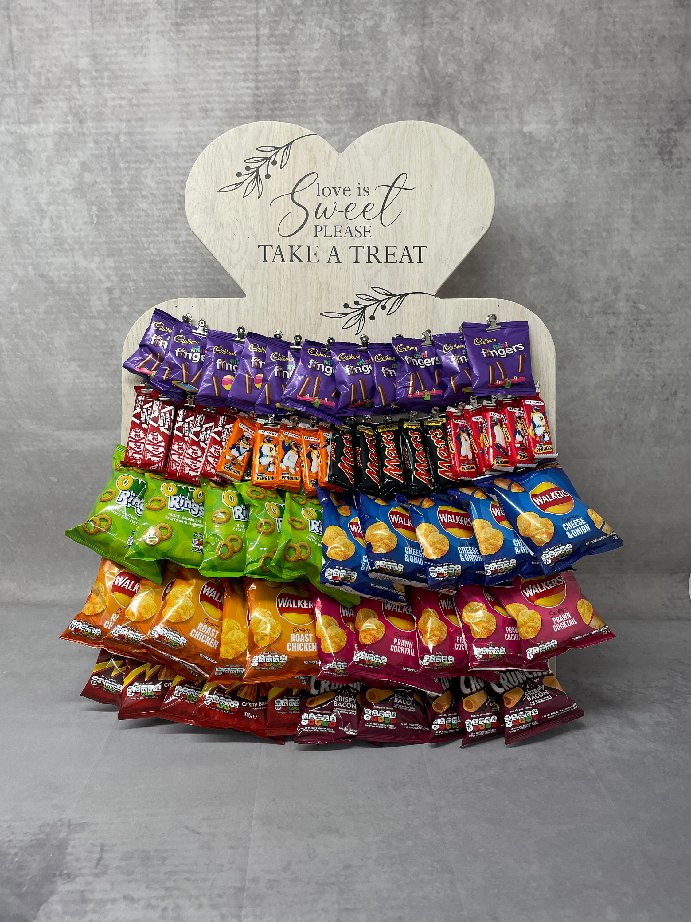 Wedding Snack Bar Display Board: Crisp Wall, Rustic Treat Wall - Etsy UK