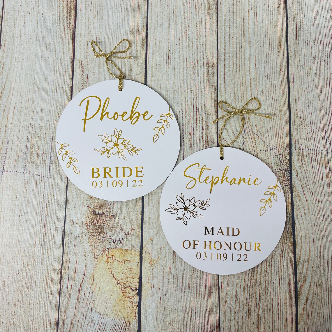 Personalised Wedding Dress Hanger Tag | Bridal Party Dress Labels - Etsy