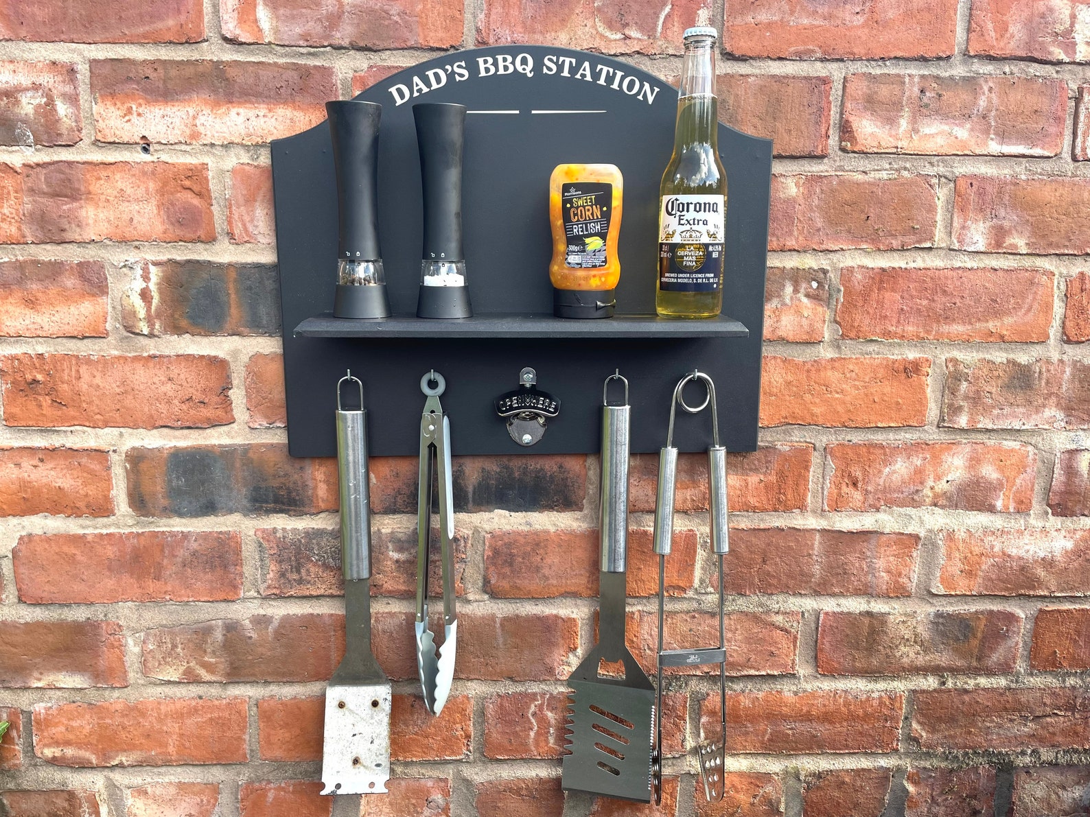 Customisable Bbq Tool Holder Sign With Shelf and Hooks. Bbq - Etsy