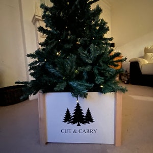 Customizable Christmas Tree Stand Surround: Wooden Crate Box - Etsy