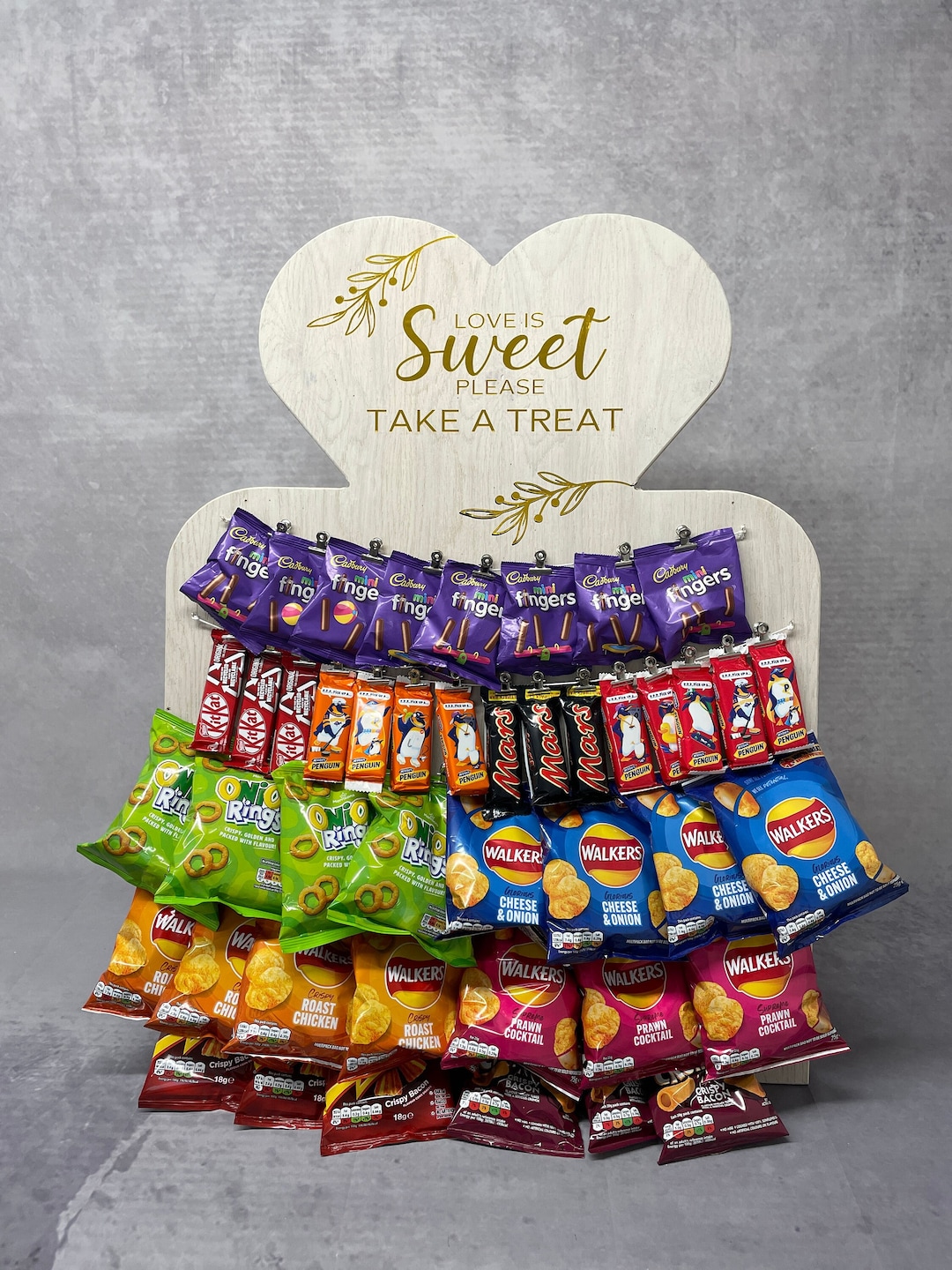 Wedding Snack Bar Display Board: Crisp Wall, Rustic Treat Wall - Etsy UK