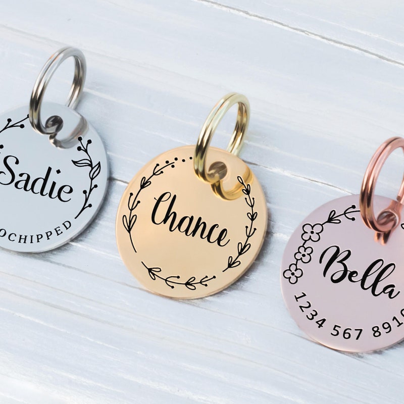 Dog Name Tags - Etsy