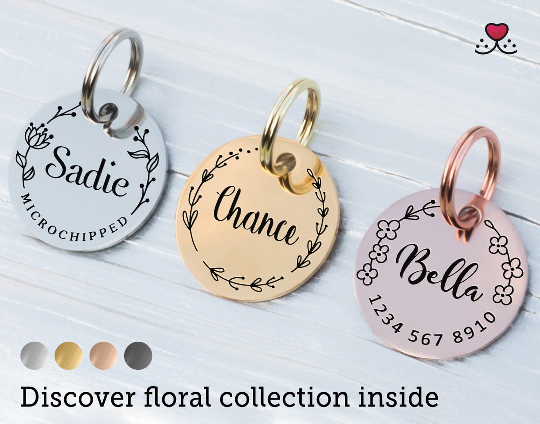 Engraved Dog Tag Dog ID Tag Pet Tag Personalized Dog Name Tag - Etsy