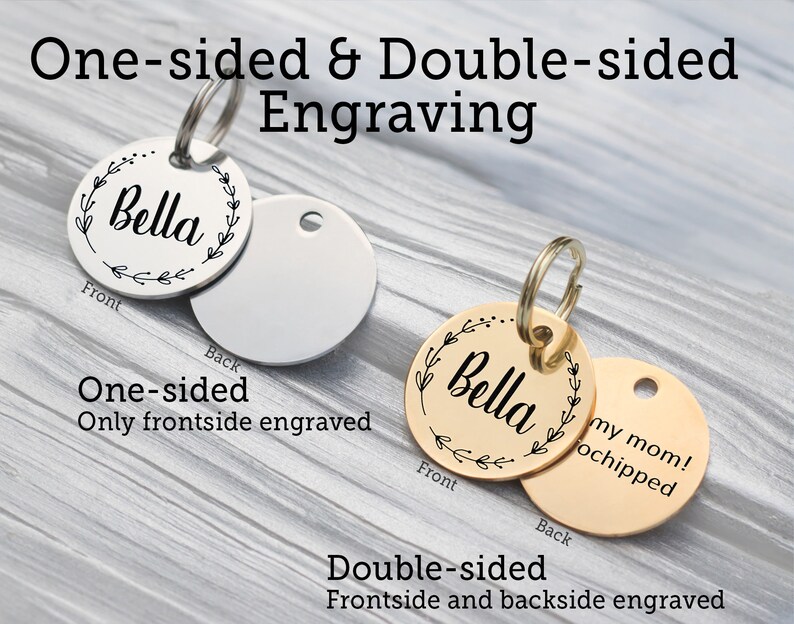 Engraved Dog Tag Dog ID Tag Pet Tag Personalized Dog Name Tag | Etsy UK