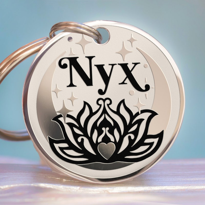 Lotus Dog Tag for Pet - Etsy