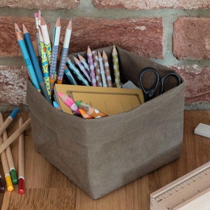 Storage Container Natural Kraft Washable Paper Home Storage Eco ...
