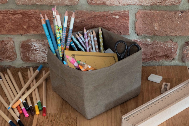 Storage Container Natural Kraft Washable Paper Home Storage - Etsy