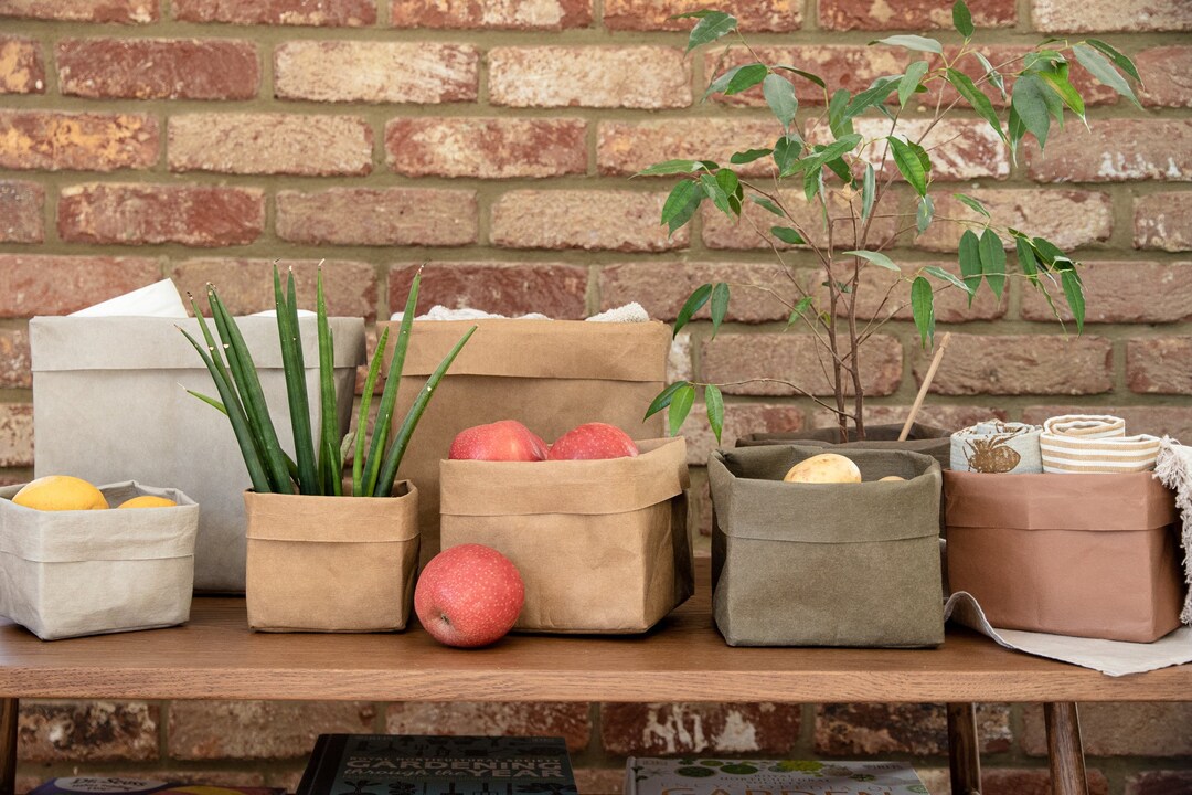 Storage Box Natural Kraft Washable Paper Vegan Eco Friendly Home ...