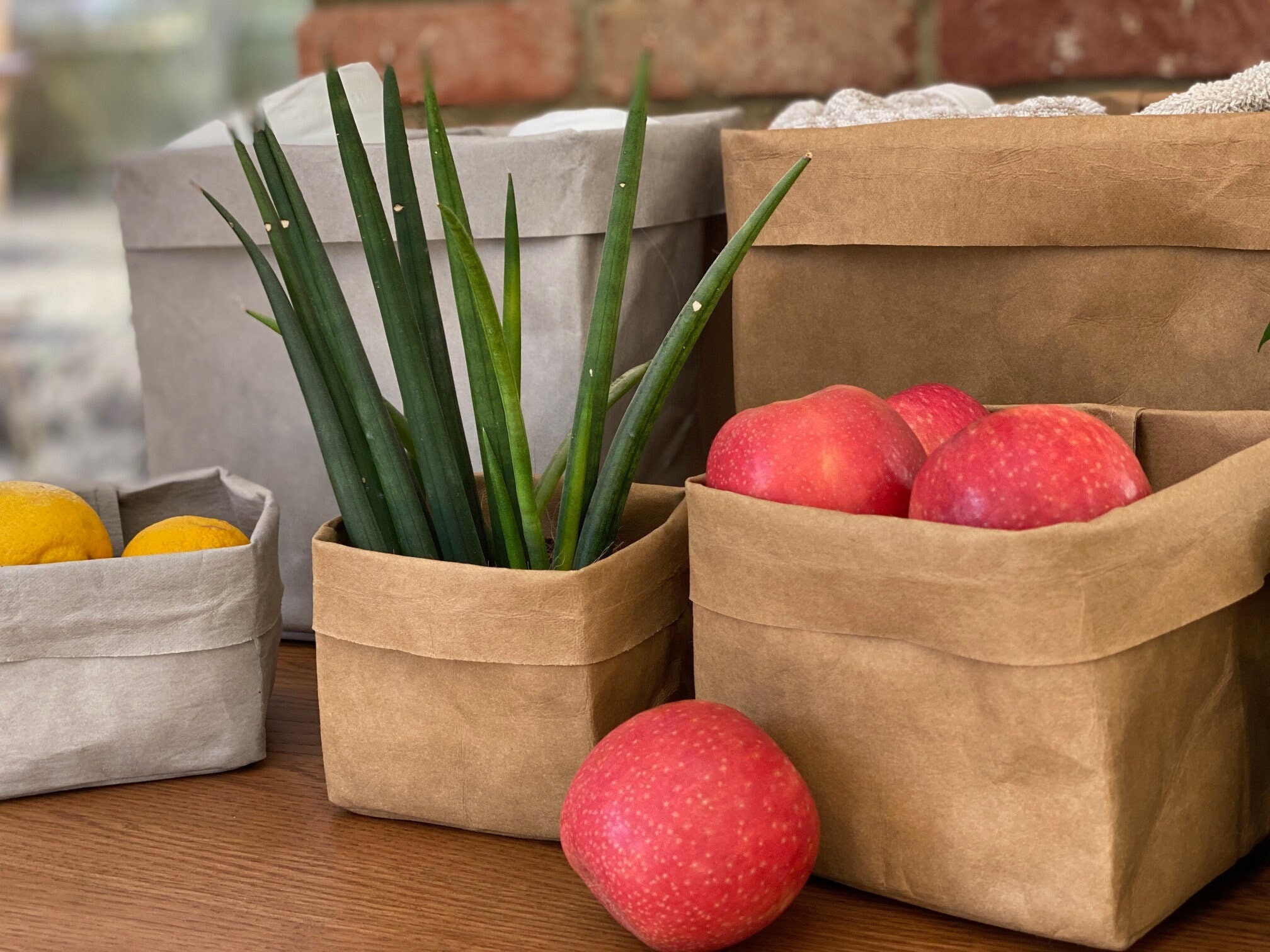 Storage Box Natural Kraft Washable Paper Vegan Eco Friendly - Etsy UK