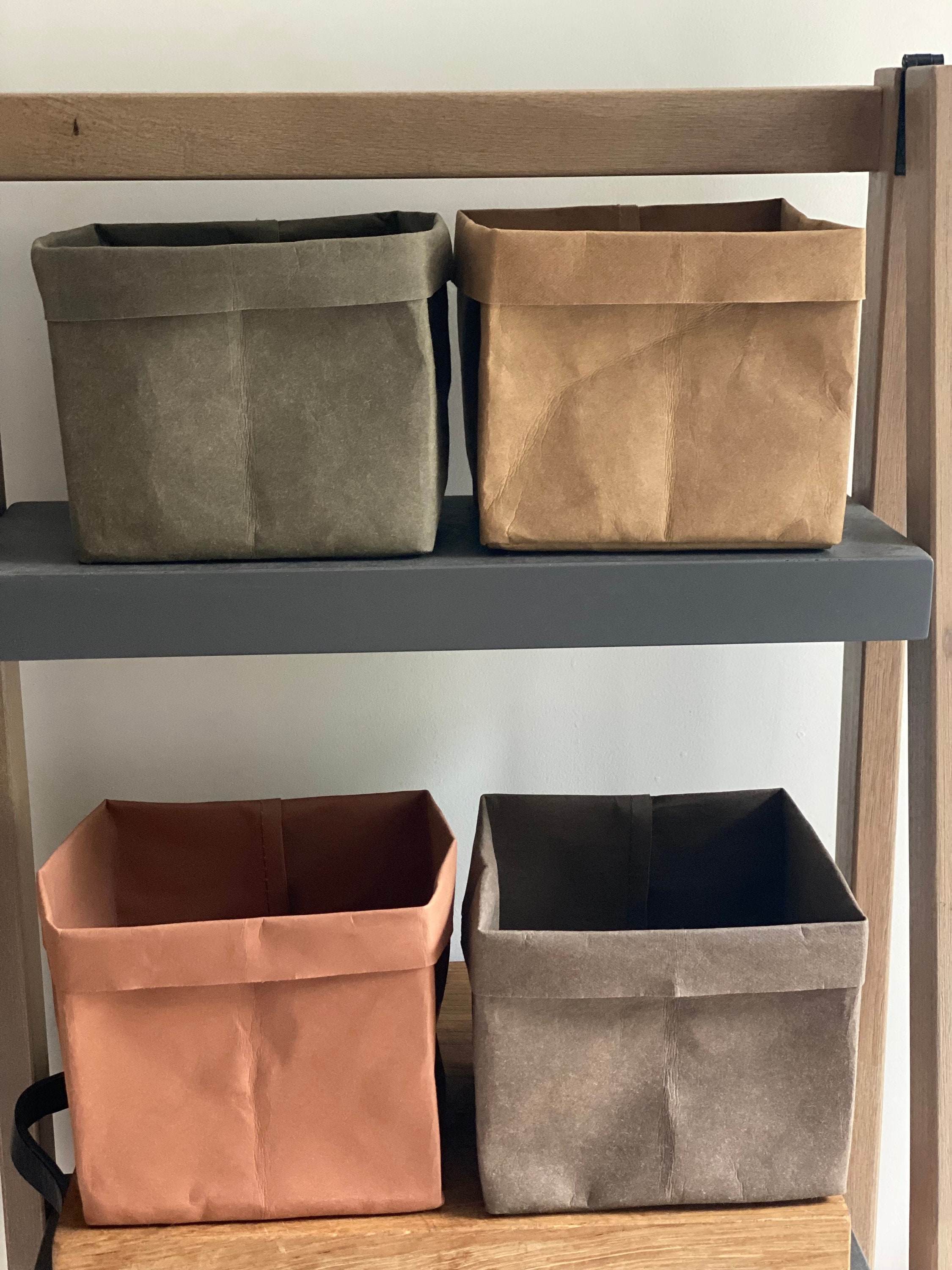 Storage Container Natural Kraft Washable Paper Home Storage - Etsy