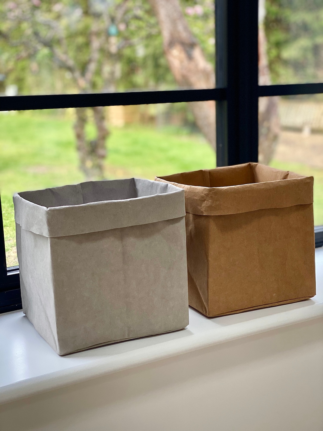 Storage Container Natural Kraft Washable Paper Home Storage Eco ...