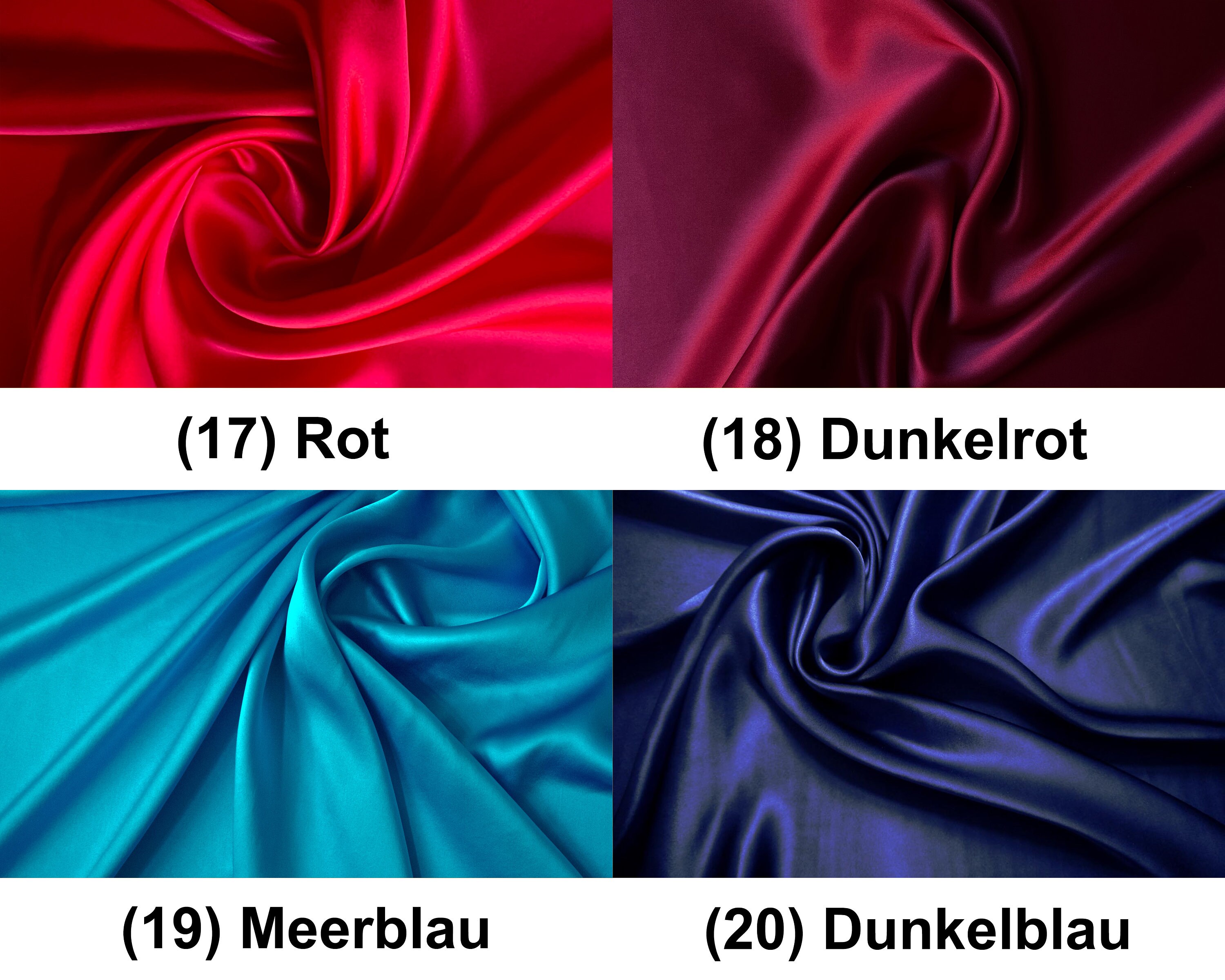 100% Seide Crepe Satin Farben 1 von 2 aus luxuriöser Maulbeerseide ...