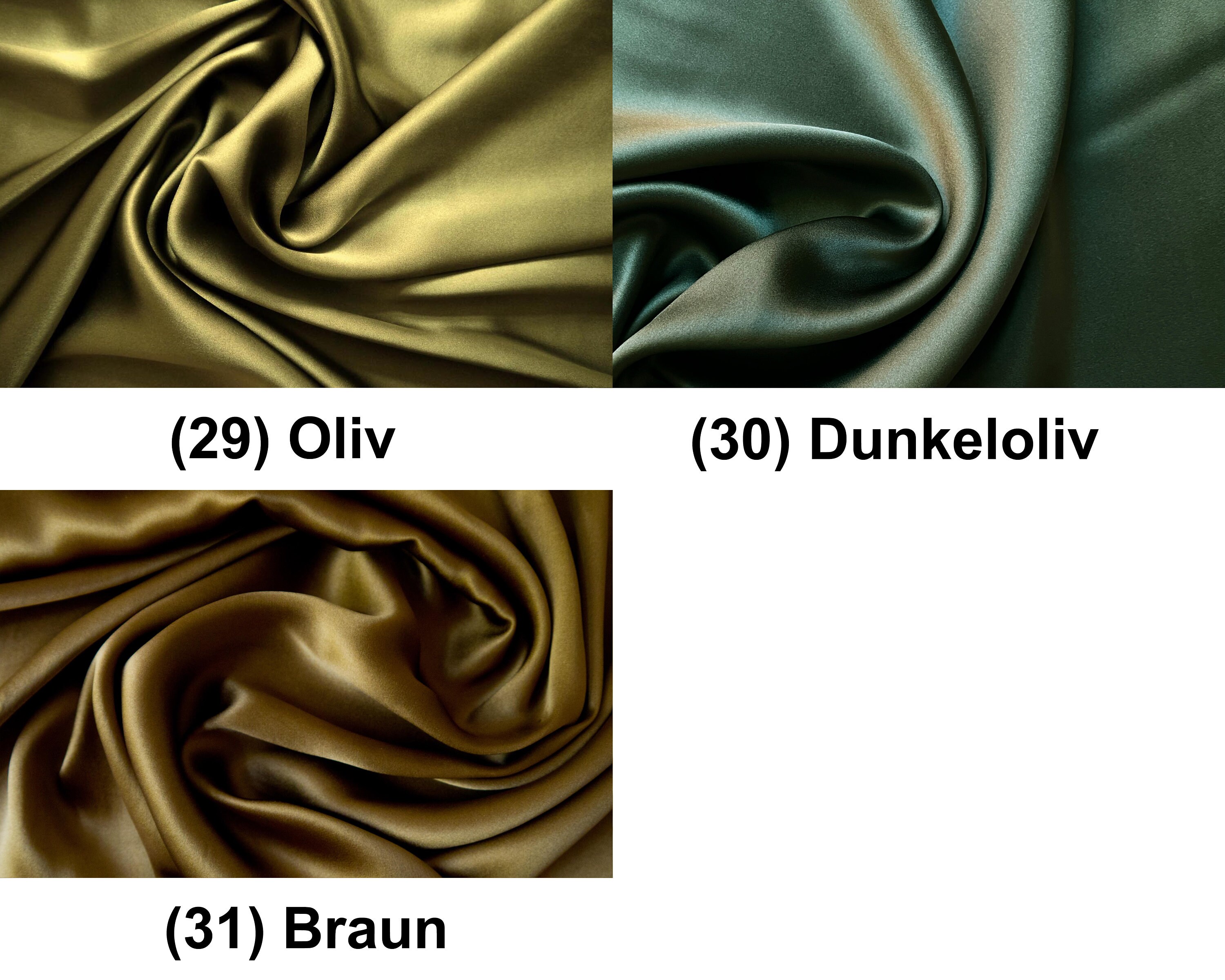 100% Seide Crepe Satin Farben 1 von 2 aus luxuriöser Maulbeerseide ...
