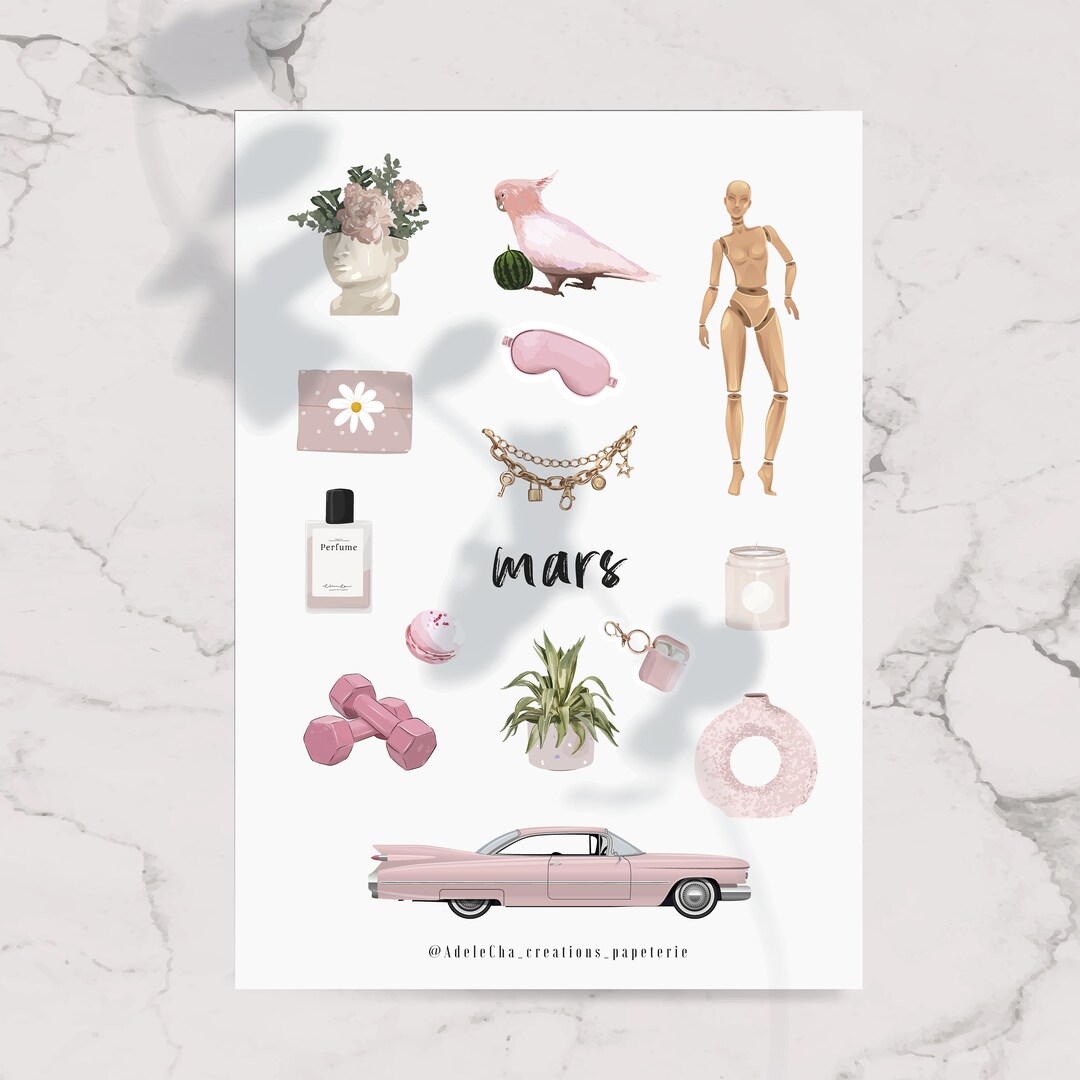 Mars Stickers Planner Stickers Sticker Sheet, Winters, Vinyl Stickers ...