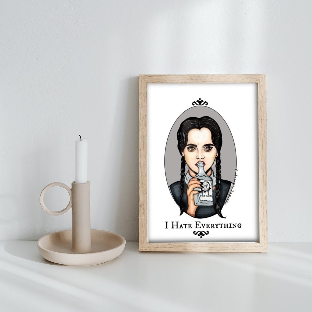 Wednesday Addams Poison I Hate Everyone Perky We Wear Black Addams ...