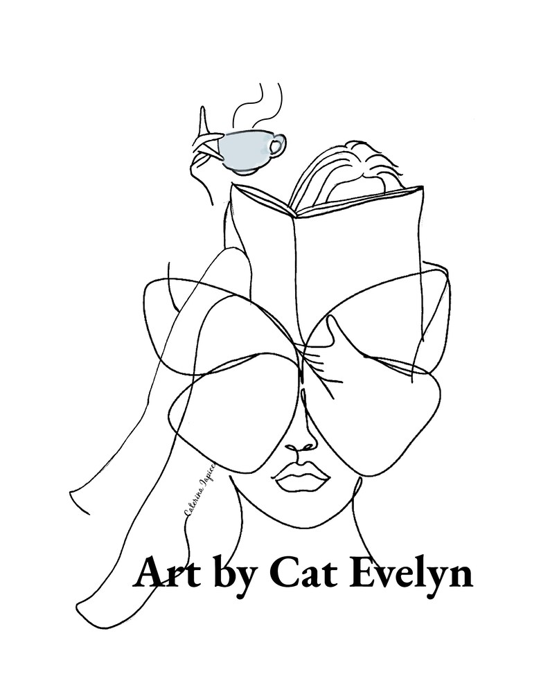 Book Nerd Art Print Girl Reading Book Cup of Tea Comfy Cozy ...