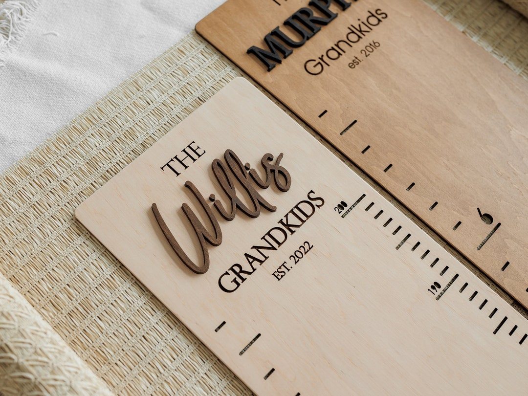 Wood Height Chart, Wooden Growth Chart for Grandkids - Etsy
