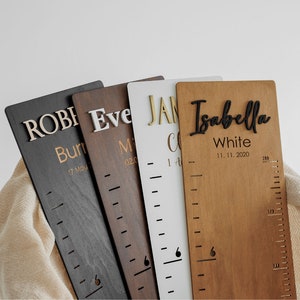 Personalised Height Chart Wooden Growth Chart, Height Chart, Kid Growth ...