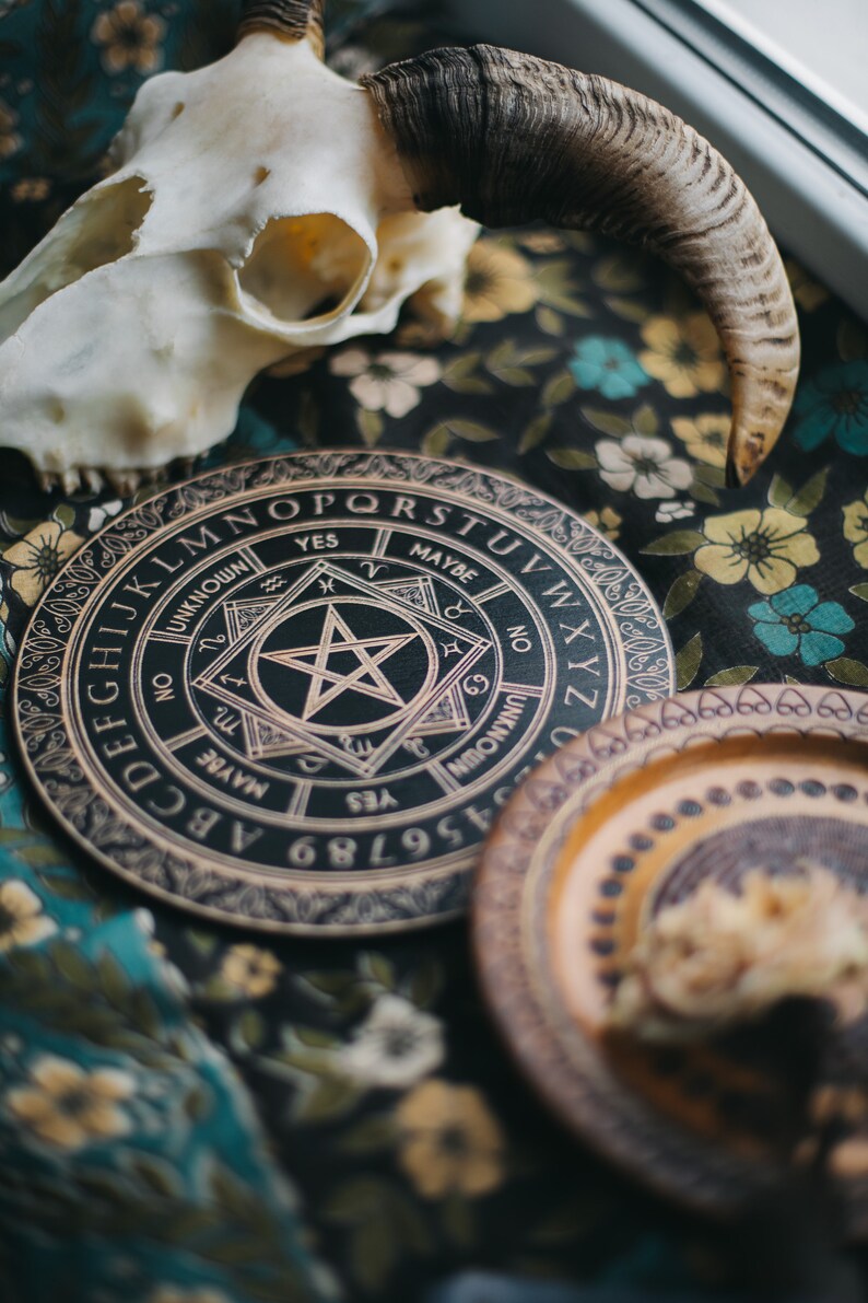 Round Witch Altar Pendulum Board Witch Board Spiritual - Etsy Canada