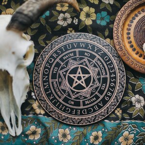 Round Witch Altar, Pendulum Board, Witch Board, Spiritual Dowsing Board ...