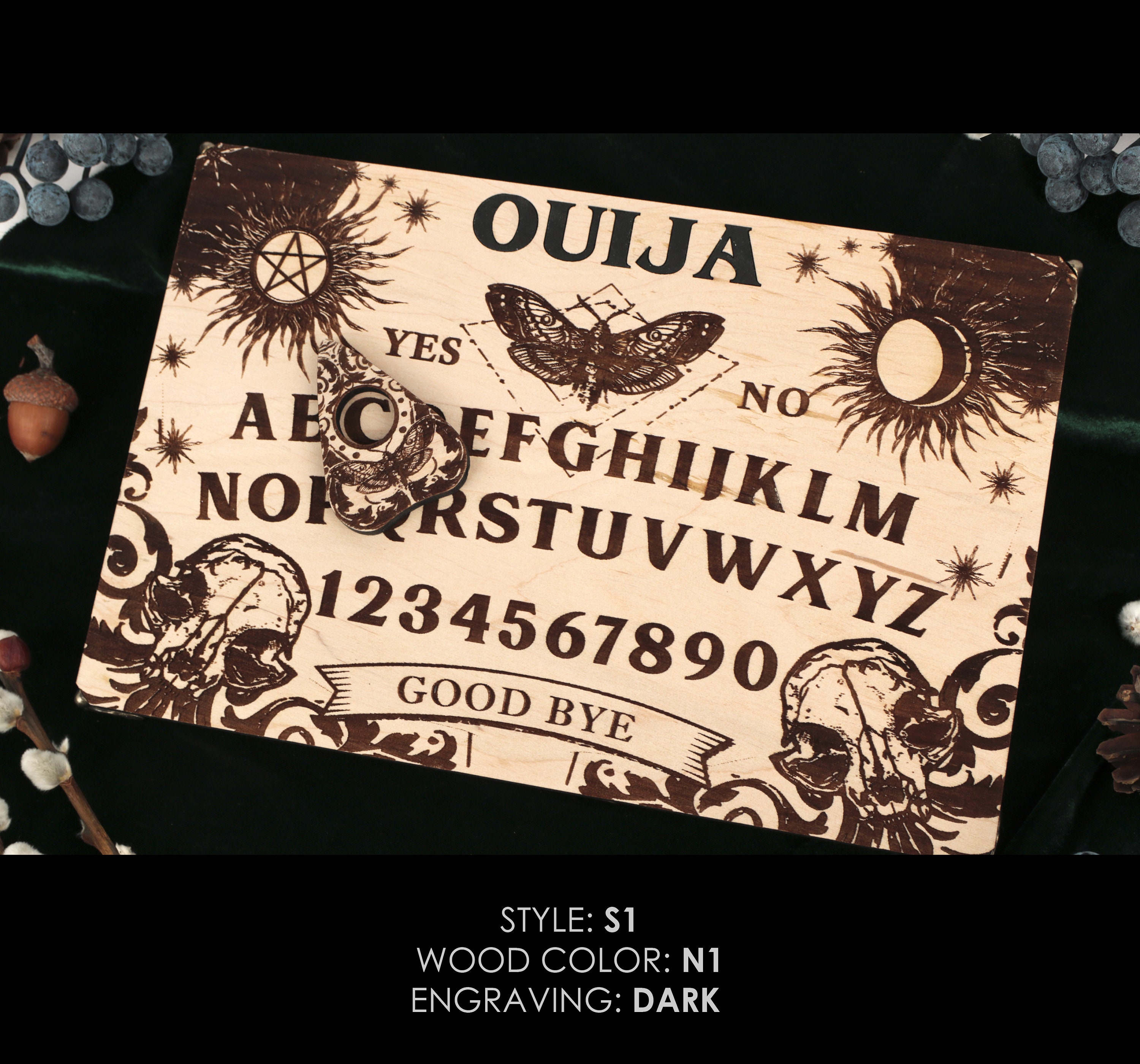 Ouija Board Spirit Game Wood Ouija Board Game for Talking to | Etsy
