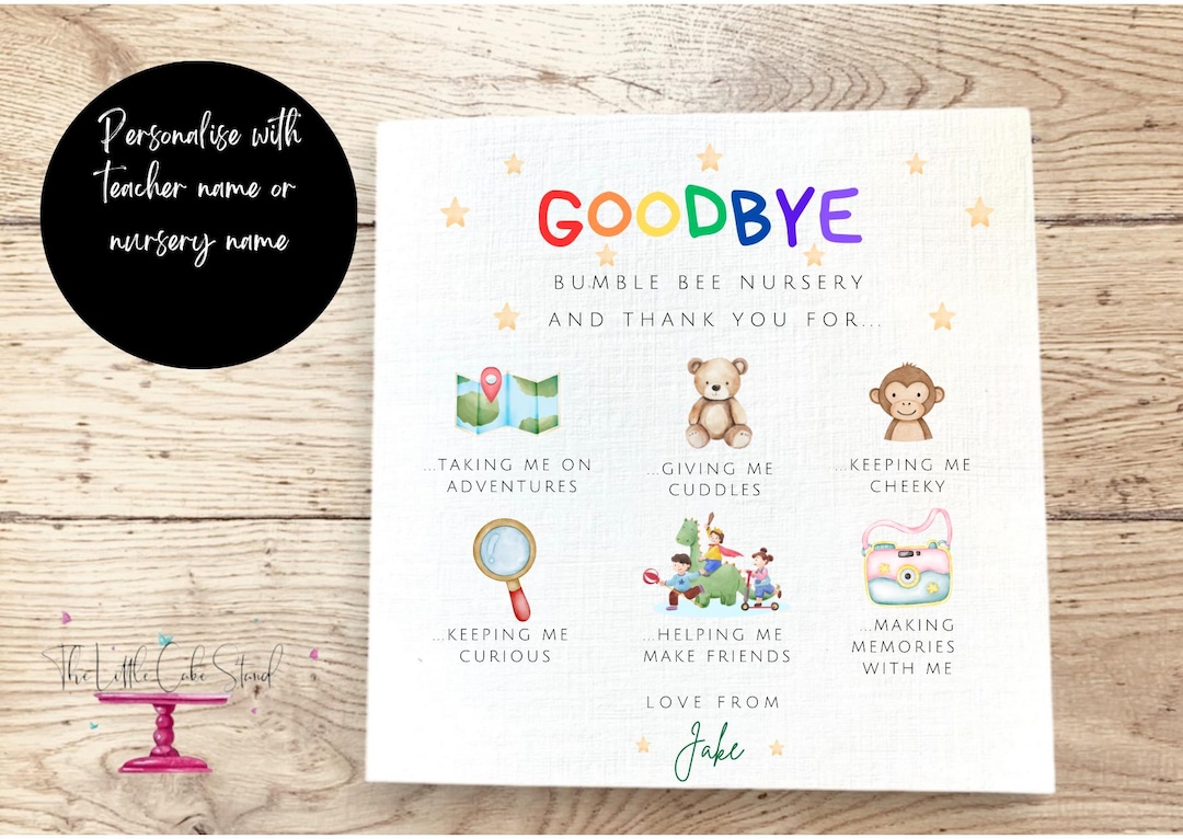 Personalised Nursery Leaving Card | Nursery Goodbye Card | Nursery ...