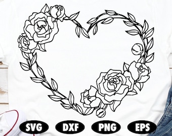 Half Rose Svg - Etsy