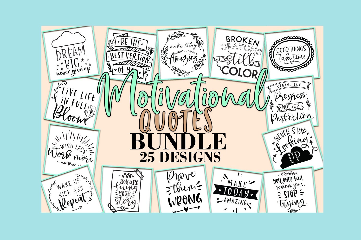 Motivational Quotes Bundle Svg Motivational Bundle Bundle | Etsy