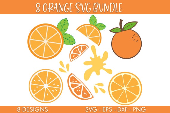 Orange SVG Bundle Orange Svg Splash Svg Orange Cricut | Etsy