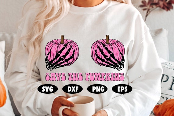 Save the Pumpkins SVG PNG Pumpkins Svg Breast Cancer - Etsy