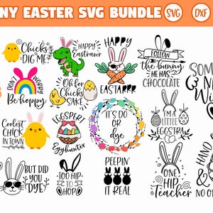Funny Easter SVG Bundle, Easter Bundle, Svg Bundle, Bunny Svg, Peeps ...