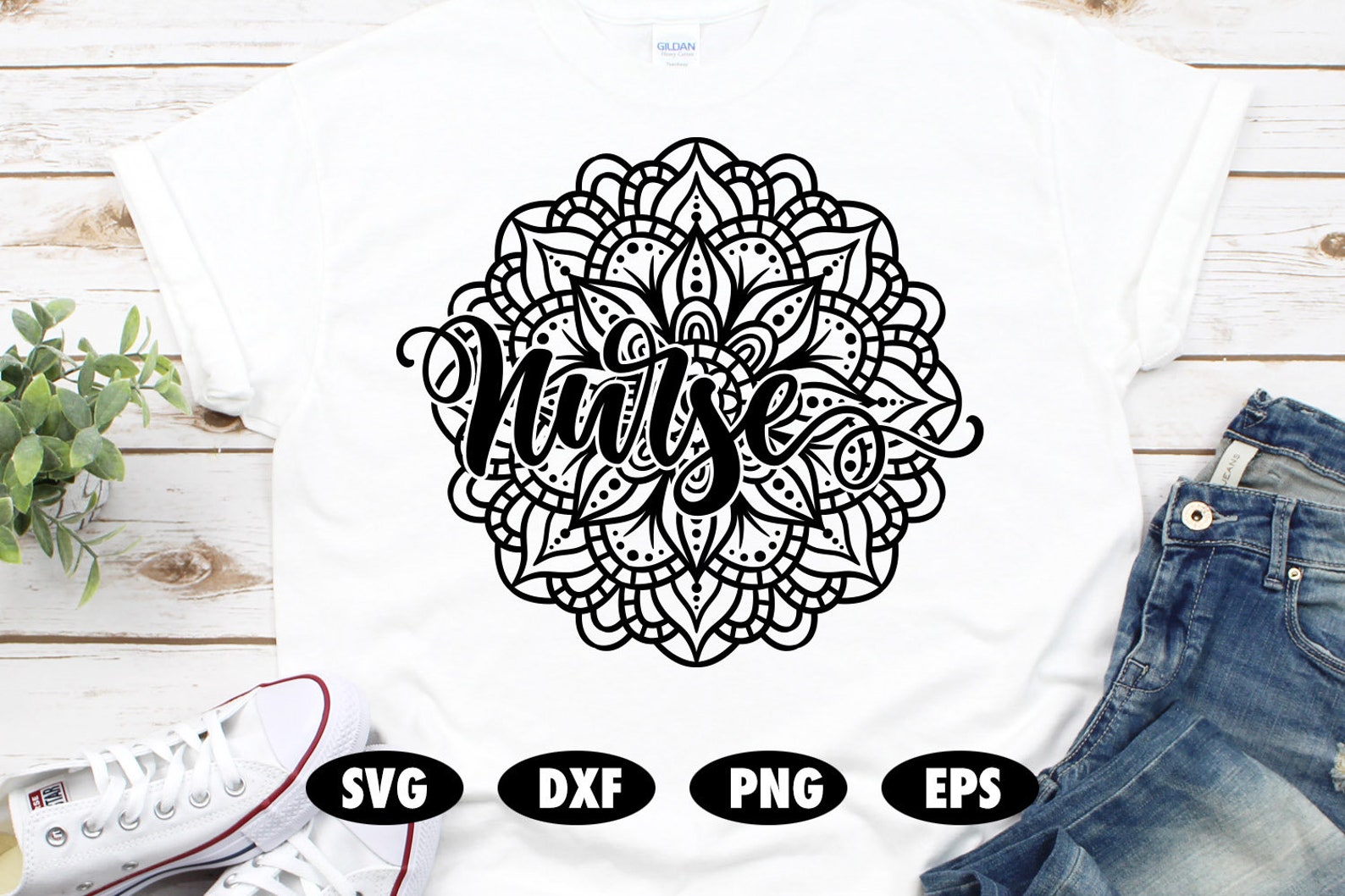 Nurse Mandala SVG, Nurse Svg, Nurse Gift, Nurse Shirt, Saying Svg ...
