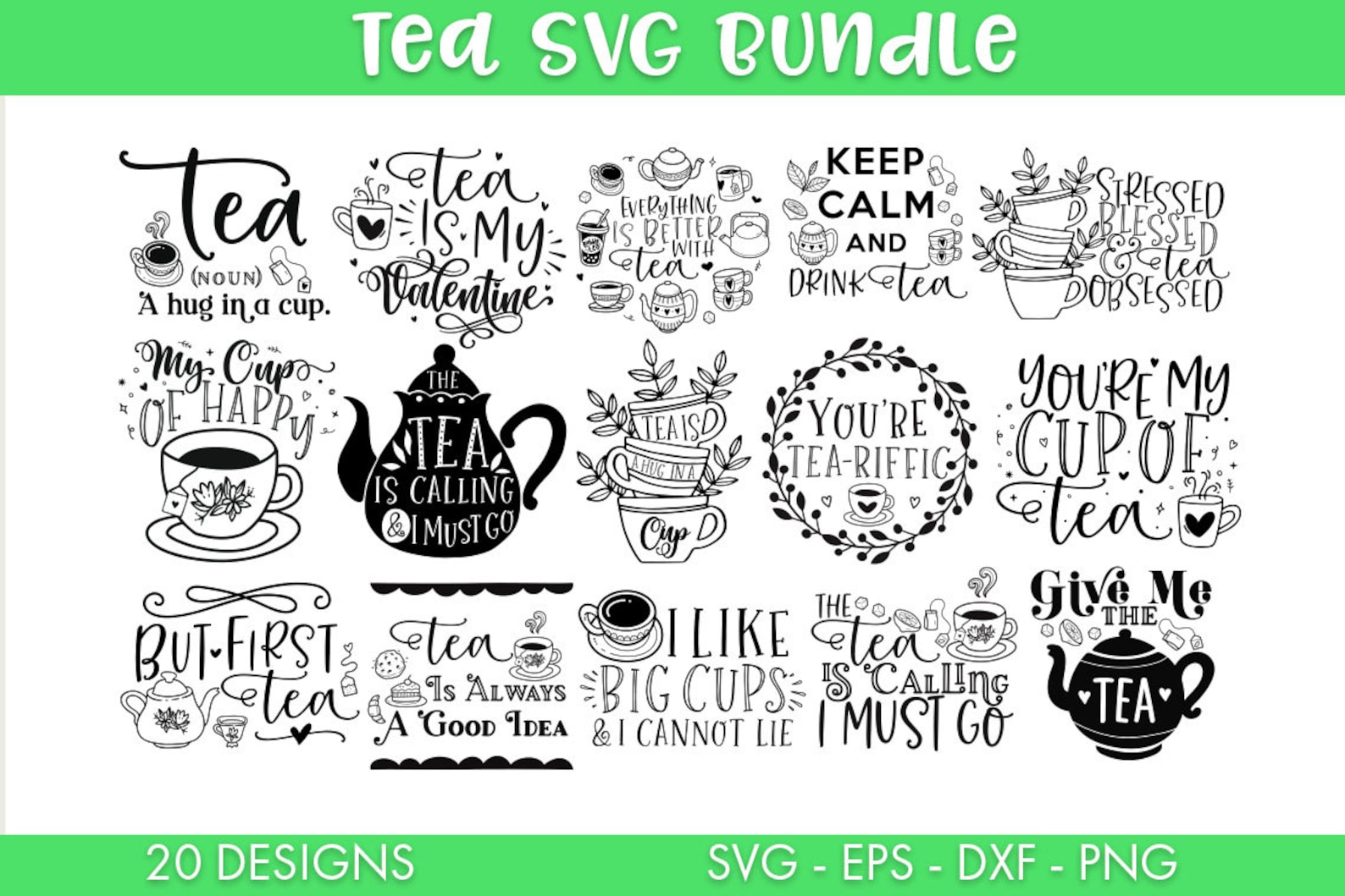 Tea SVG Bundle Funny Tea Quotes Svg Tea Quotes Svg Quotes - Etsy Canada