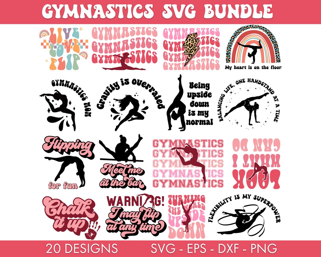 Gymnastics SVG Bundle, Gymnast SVG, Gymnastics Svg, Gymnast T Shirt Svg ...