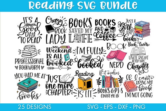 Reading Bundle Svg Reading Quotes Svg Reading Svg Svg - Etsy