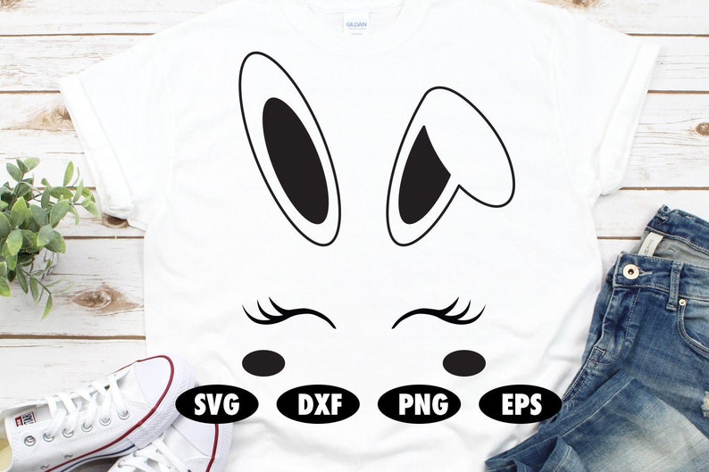 Cute Bunny Face Svg Funny Svg Bunny Svg Easter Svg Baby | Etsy