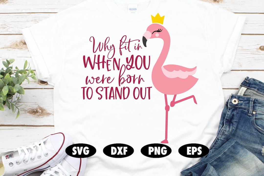 Flamingo Svg, Summer Svg, Why Fit in When You Were Born to Stand Out ...