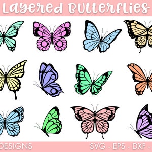 3D Layered Butterfly SVG Bundle, Butterfly SVG, Butterfly Cut File ...