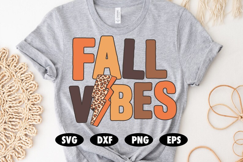 Fall Vibes Lightning Bolt SVG PNG Sublimation Retro Svg Fall - Etsy
